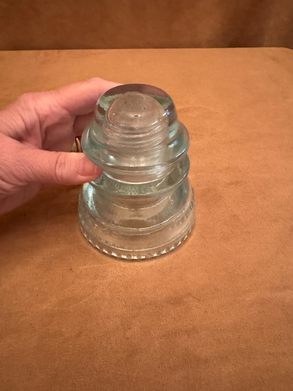 Hemingray Vintage Clear Glass Telephone Pole Insulator 2 dome threads ...