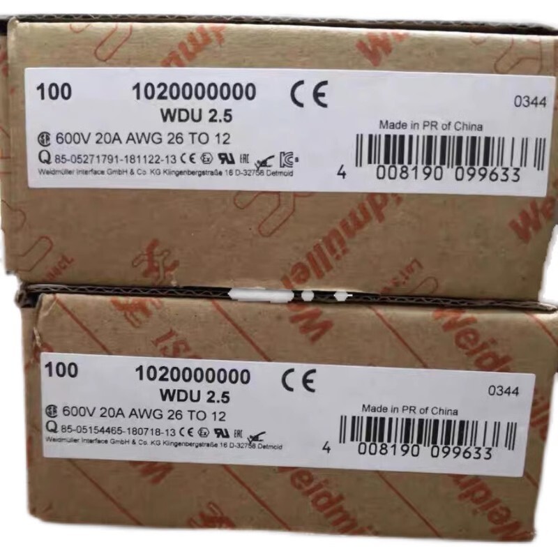 100pcs Weidmuller Straight-through Guide Plug-in Type Terminal ...