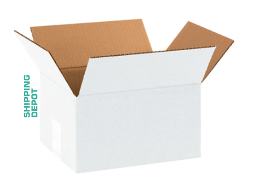 8x6x4" Cardboard Corrugated Boxes White Great up to 65 lbs by Shipping ...