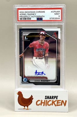 2024 Bowman Chrome Adriel Radney 1st Auto #CPA-AR PSA 9 | eBay