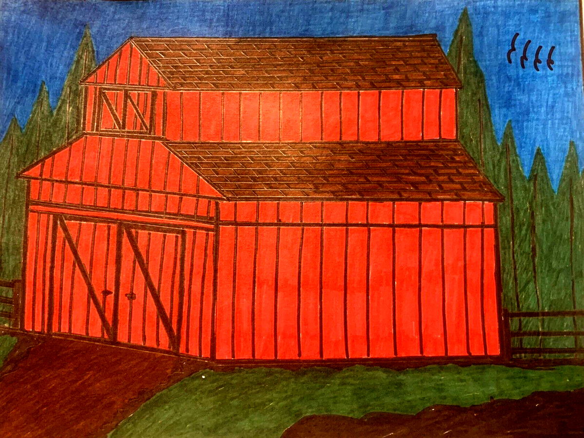 Drawings Barn Red Houses