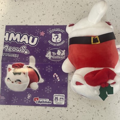 New, Open - Aphmau Meemeows CHRISTMAS Santa Cat 6" Mystery Plush 2024 ...