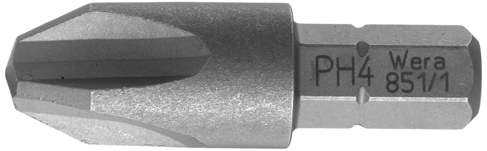 Wera PH4 Phillips Sheet Metal Driver Insert Bit 32mm Blade Tool Power ...