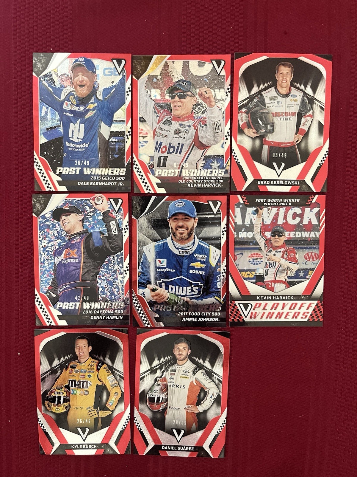 2018 Panini Victory Lane Racing NASCAR RED LOT OF 16 MUST SEE! ALL ...