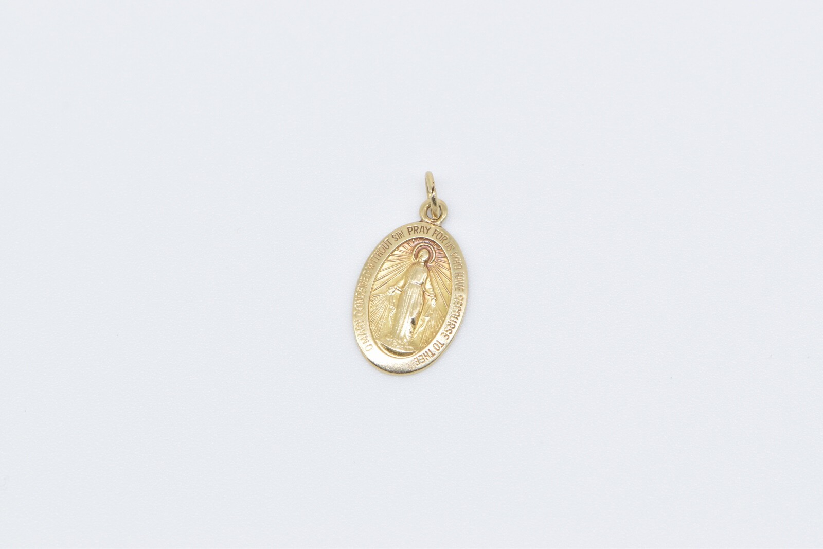 14K Virgin Mary Christian Faith Mother of Jesus Charm… - Gem