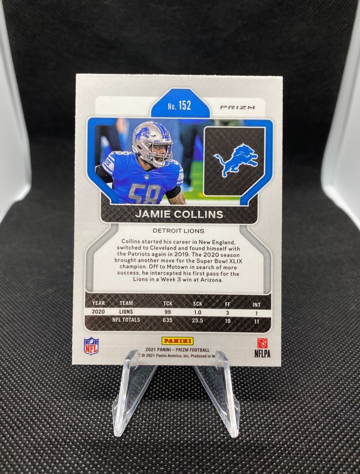 JAMIE COLLINS GREEN PRIZM 2021 Panini Prizm NFL #152 LIONS | eBay