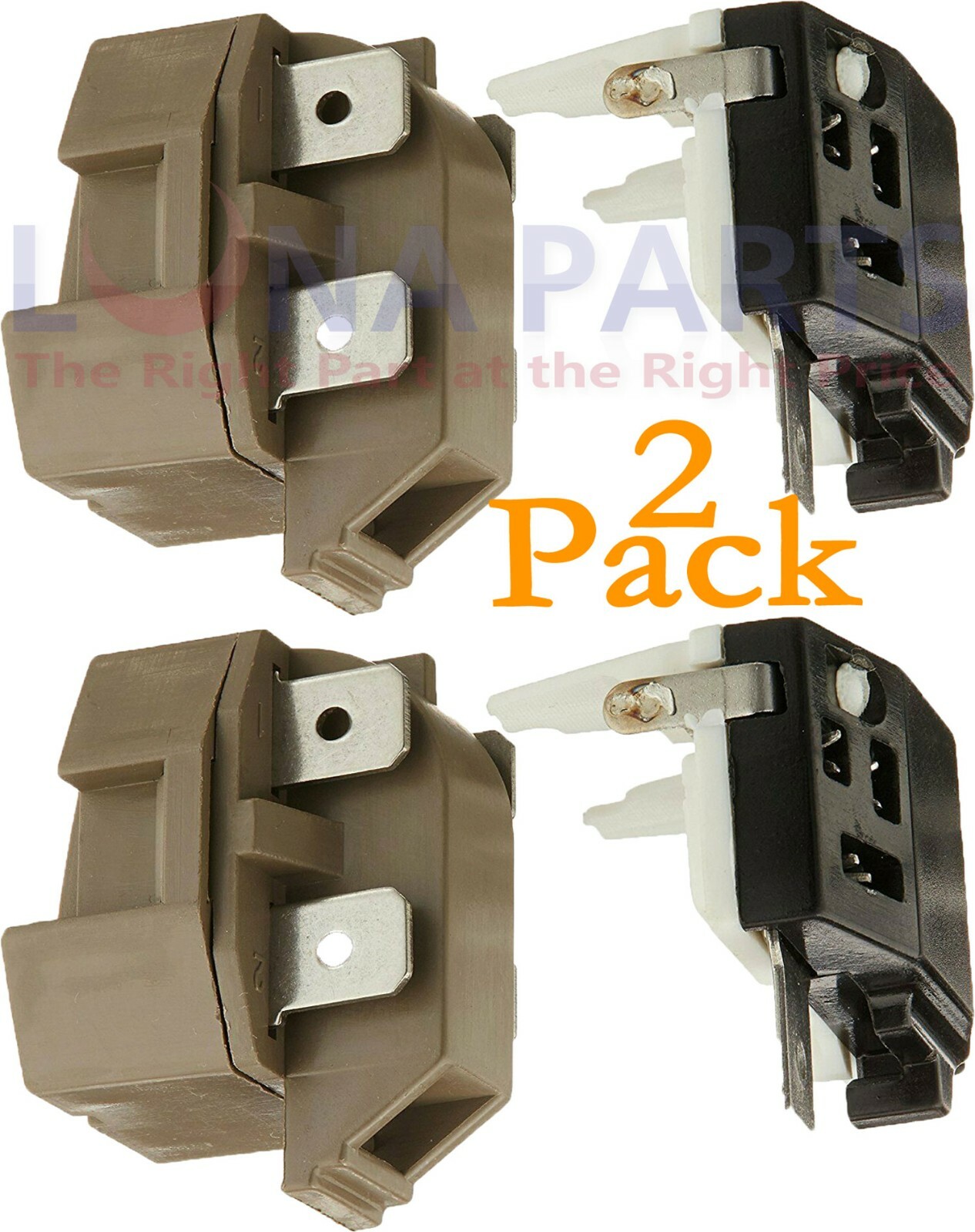 2 Pack 4387913 for Whirlpool Refrigerator Relay and Overload PS371538 ...