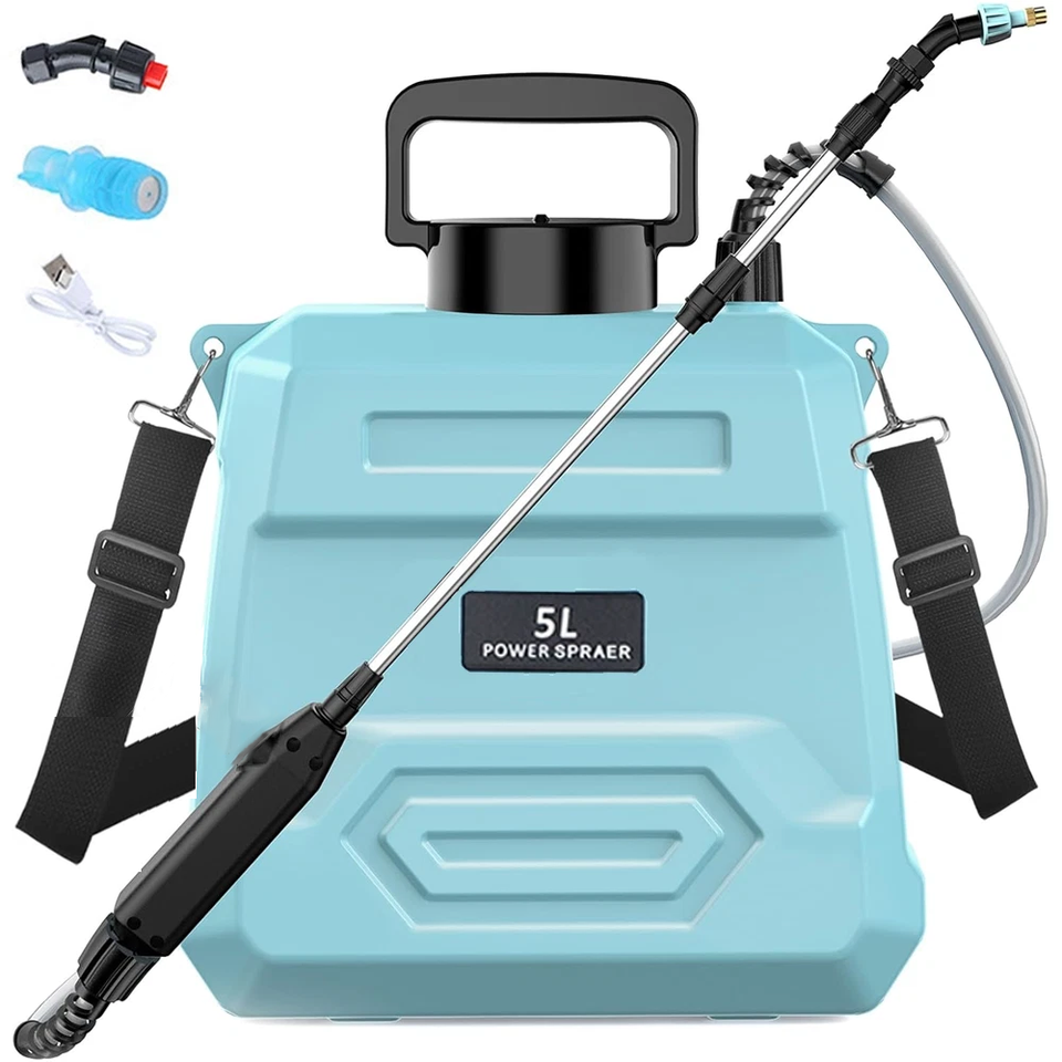 5L Electric Rechargeable Battery Weed Sprayer Portable Farm Garden Pump ...