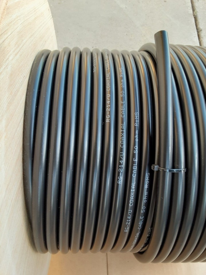 RG-214/U Coaxial Cable Mil Spec Cable Without Connectors Low Loss Lot ...