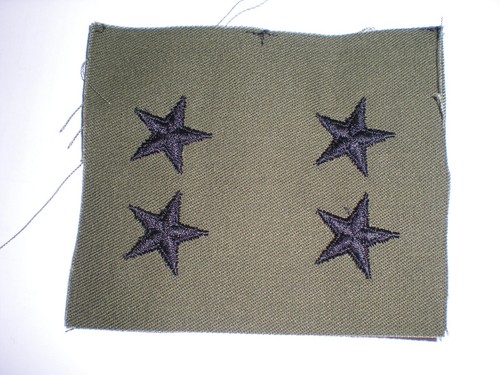 US ARMY BDU EMBROIDERED MG MAJOR GENERAL RANK COLLAR INSIGNIA -1 PAIR ...