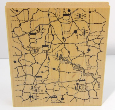Stampin Up! Highways & Byways Background Rubber Mounted Stamp - Scenic ...