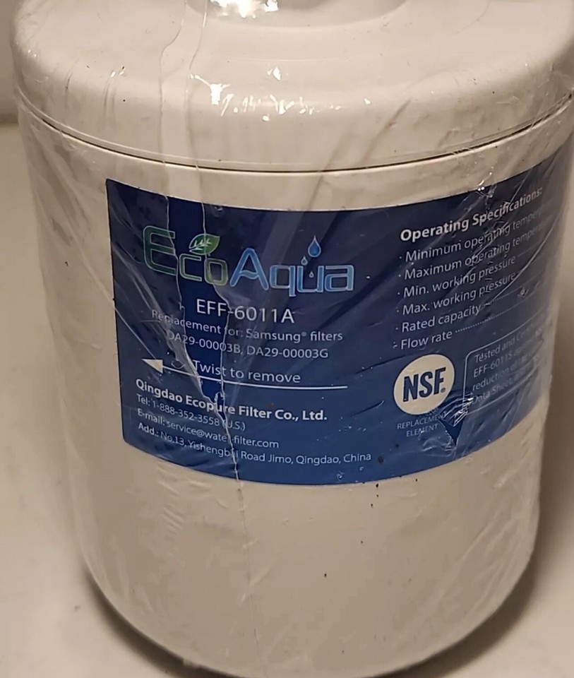 New EcoAqua Refrigerator Filter Replacement for EFF-6011A. B118 ...