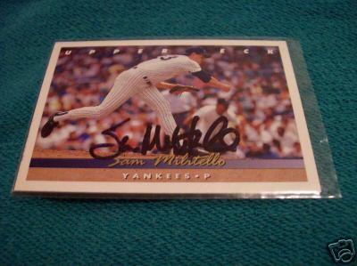 MNT AUTOGRAPHED BASEBALL CARD SAM MILITELLO YANKEES '92 | eBay