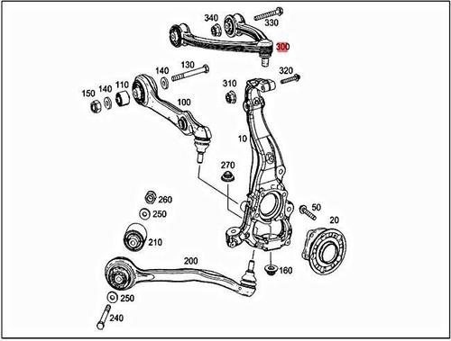 Genuine MERCEDES C217 W217 Coupe Top left Transv. Control arm ...