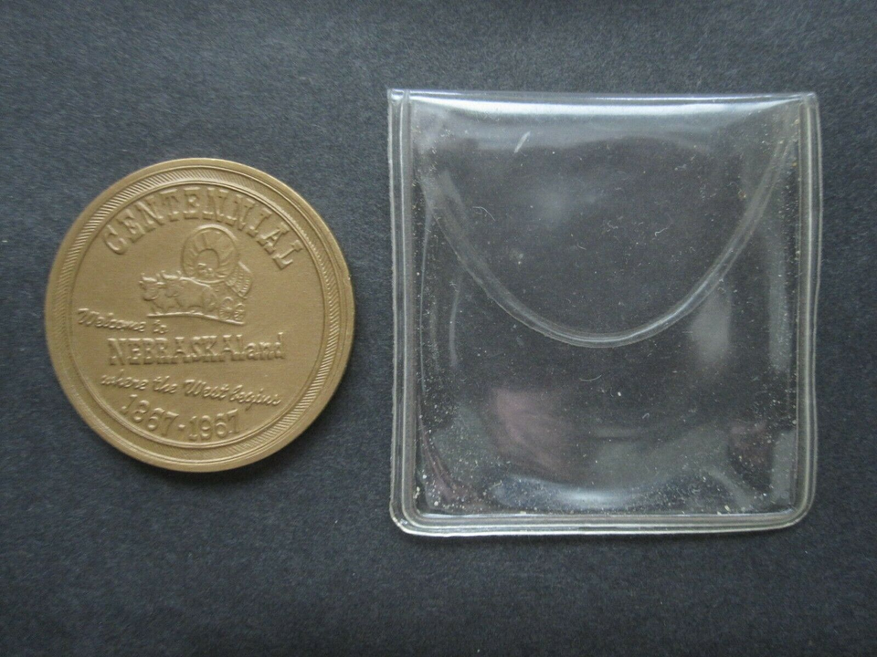 Nebraska Centennial coin, 1967 "Nebraskaland Dedication to Our Future ...