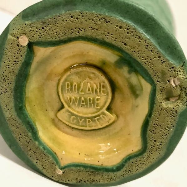Matte Green Rozane Ware Egypto Vase by Roseville | eBay