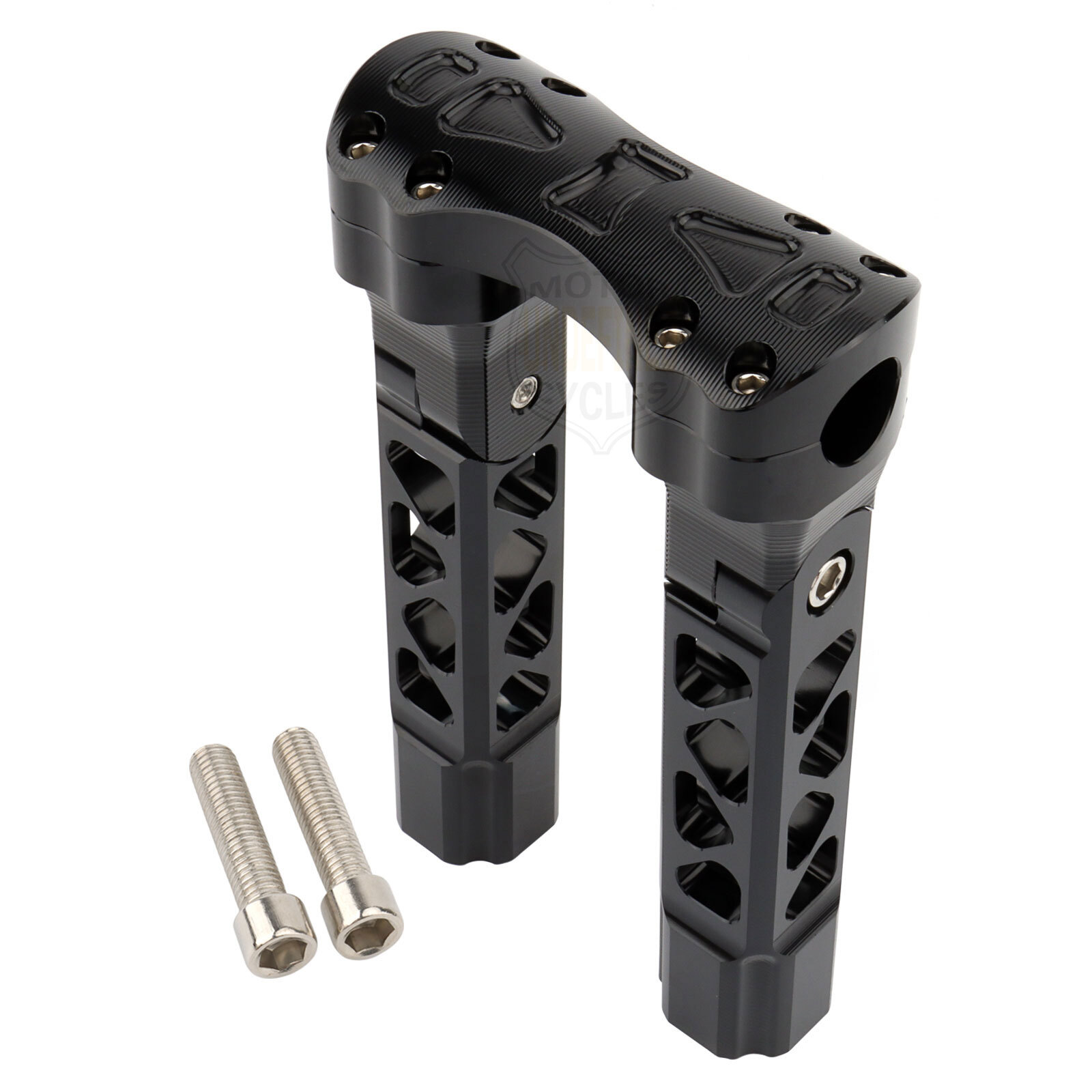 25mm One Piece Top Clamp Pullback Handlebar Riser Tall 8.5" Extension ...