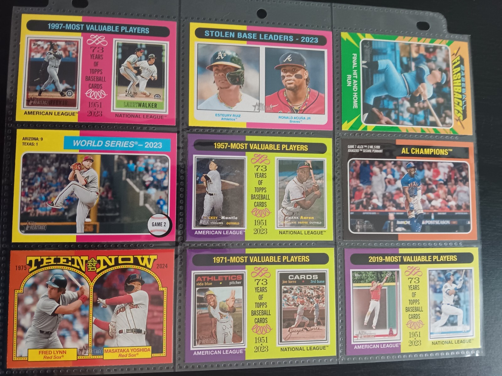 2024 TOPPS HERITAGE THEN AND NOW INSERT and MVP Cards Lot of 9 | eBay