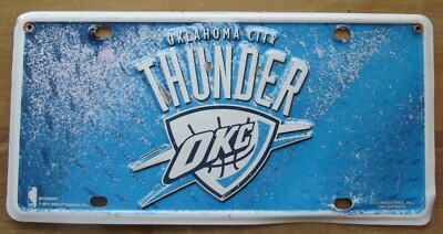 2011 NBA OKLAHOMA CITY THUNDER BOOSTER License Plate | eBay