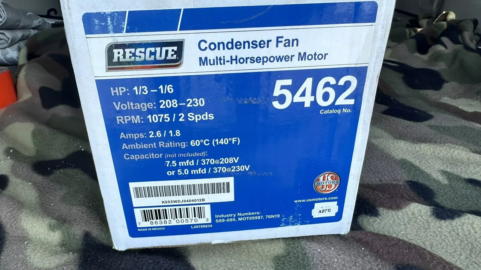 US Motors 5462 Condenser Fan Motor for sale online | eBay
