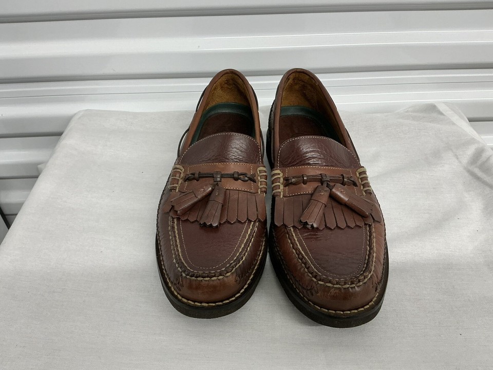 HS Trask Men's Size 10 M Kilt Loafer Driving Moc Leather Vibram Sole | eBay