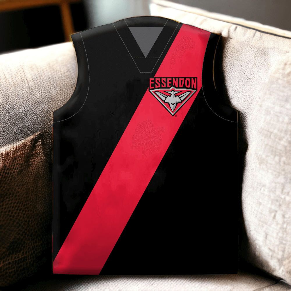 NEW Essendon Bombers Guernsey Shaped Cushion | eBay Australia