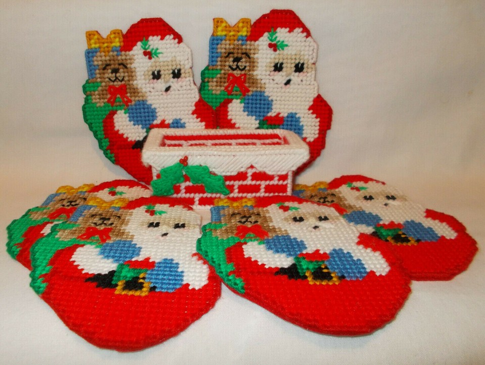 Handmade Plastic Canvas Coaster Sets | eBay