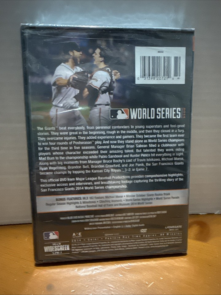 MLB: 2014 World Series Champions San Francisco Giants (DVD, 2014) New ...
