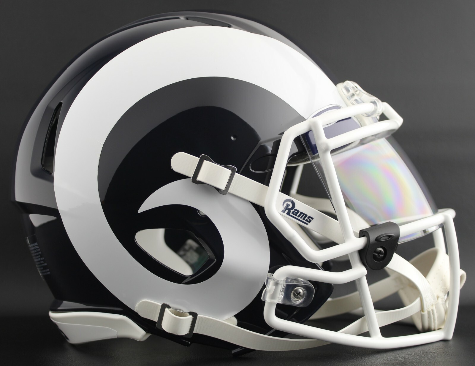 LOS ANGELES RAMS NFL Football Helmet with Oakley CLEAR Visor / Eye ...