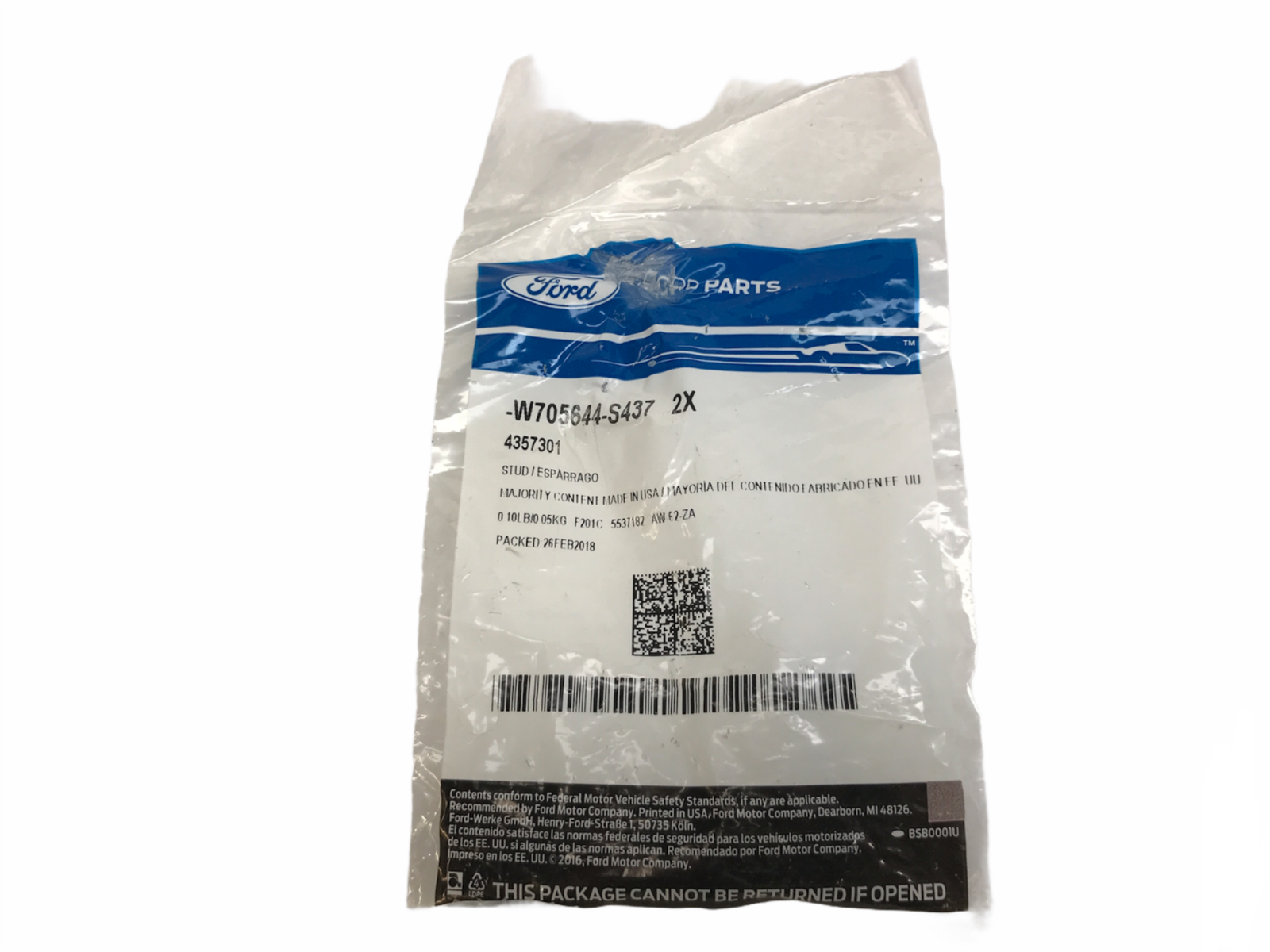 Ford OEM Bolt W705644-S437 [Lot of 2] NOS | eBay