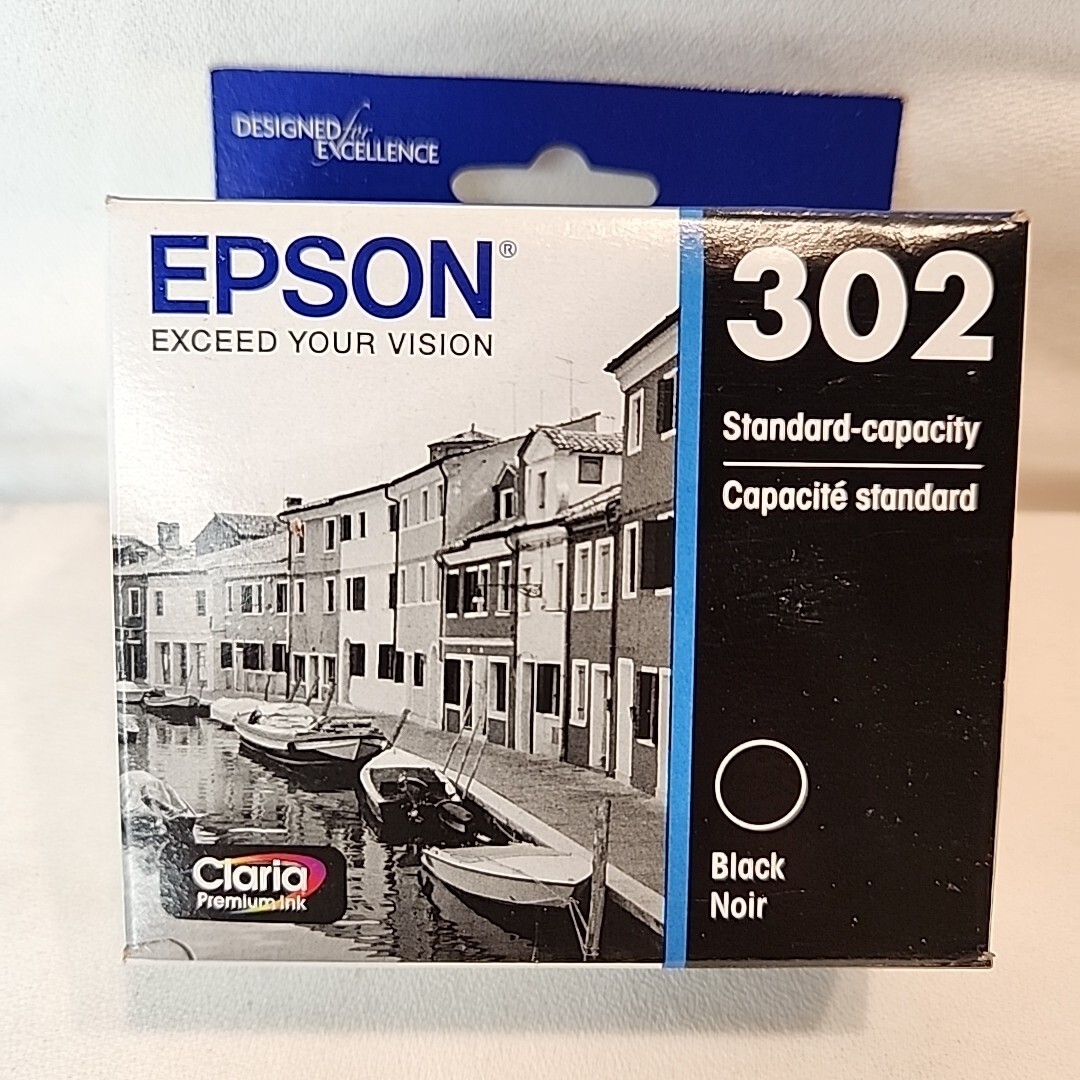 NEW GENUINE - EPSON 302 BLACK INK CARTRIDGE - T302020-S Sealed Box 2026 ...