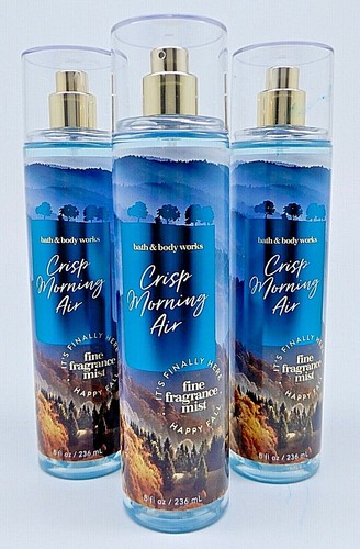 3 BATH & BODY WORKS CRISP MORNING AIR FINE FRAGRANCE BODY MIST SPRAY ...