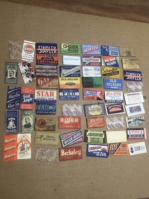 Vintage Razor Blade Lot Of 55 Double Edge Single Edge Safety NOS Rare ...