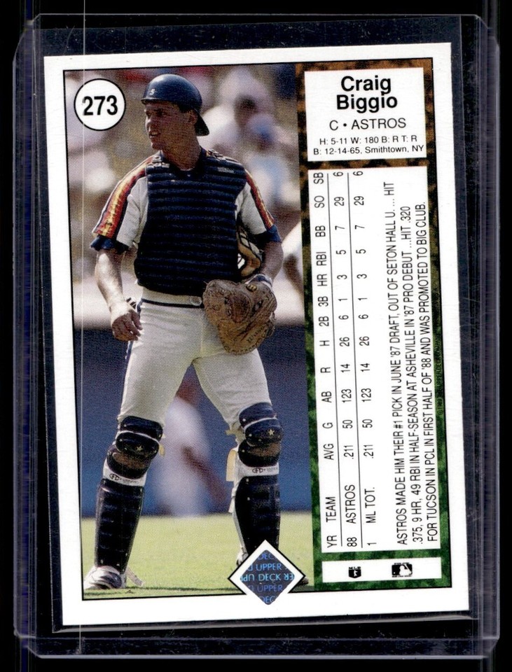 1989 Upper Deck Craig Biggio Rookie #273 | eBay