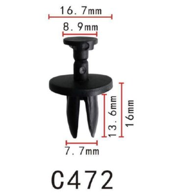 5PCS Nylon Fit GM Push-Type Retainer Fastener Rivet Clip (17x8mm) | eBay