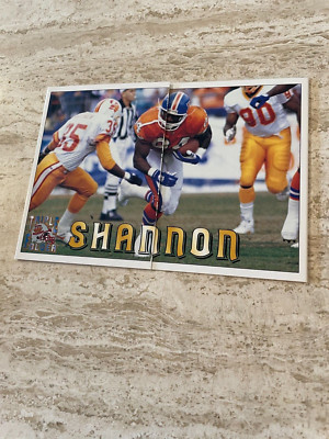 1994 Pacific Triple Folder Football #10 Shannon Sharpe - Denver Broncos ...