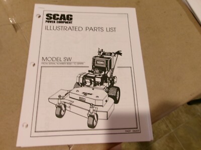 SCAG POWER EQUIPMENT ILLUSTRATED PARTS LIST MODEL SW 50001 TO 59999 | eBay