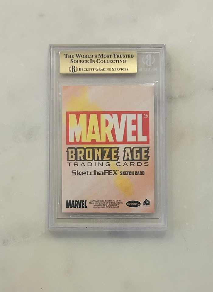 2012 Marvel Bronze Age SPIDER-MAN HUMAN TORCH Sketch BGS 9.5 Artist ...