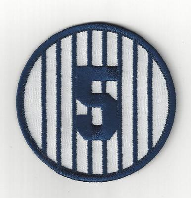 Joe DiMaggio Retired Number 5 Patch 3" Round New York Yankees ...