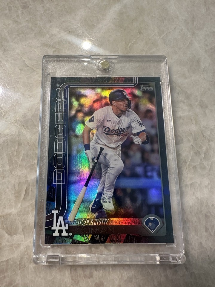 2025 Topps Series 1 Tommy Edman Spring Training Black Foil 1/1 Dodgers ...
