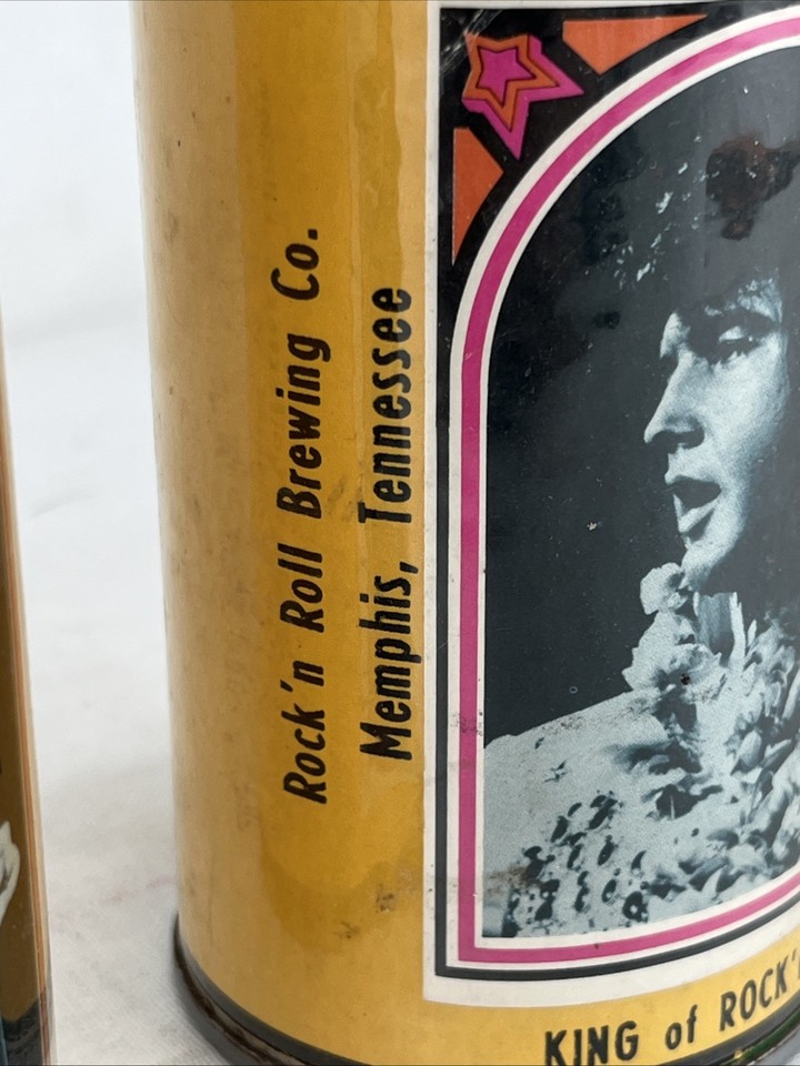Lot Of 4 Different A Tribute To Elvis Paper Label Beer Cans Nice Shape ...