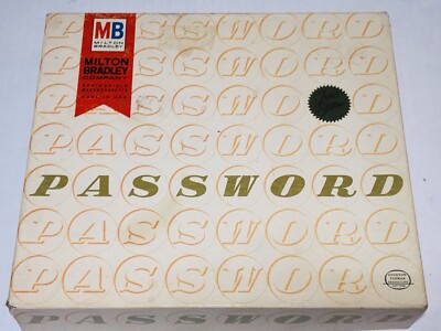 Vintage Password Fine Ed Board Game Milton Bradley 1963 #5601 Used Very ...