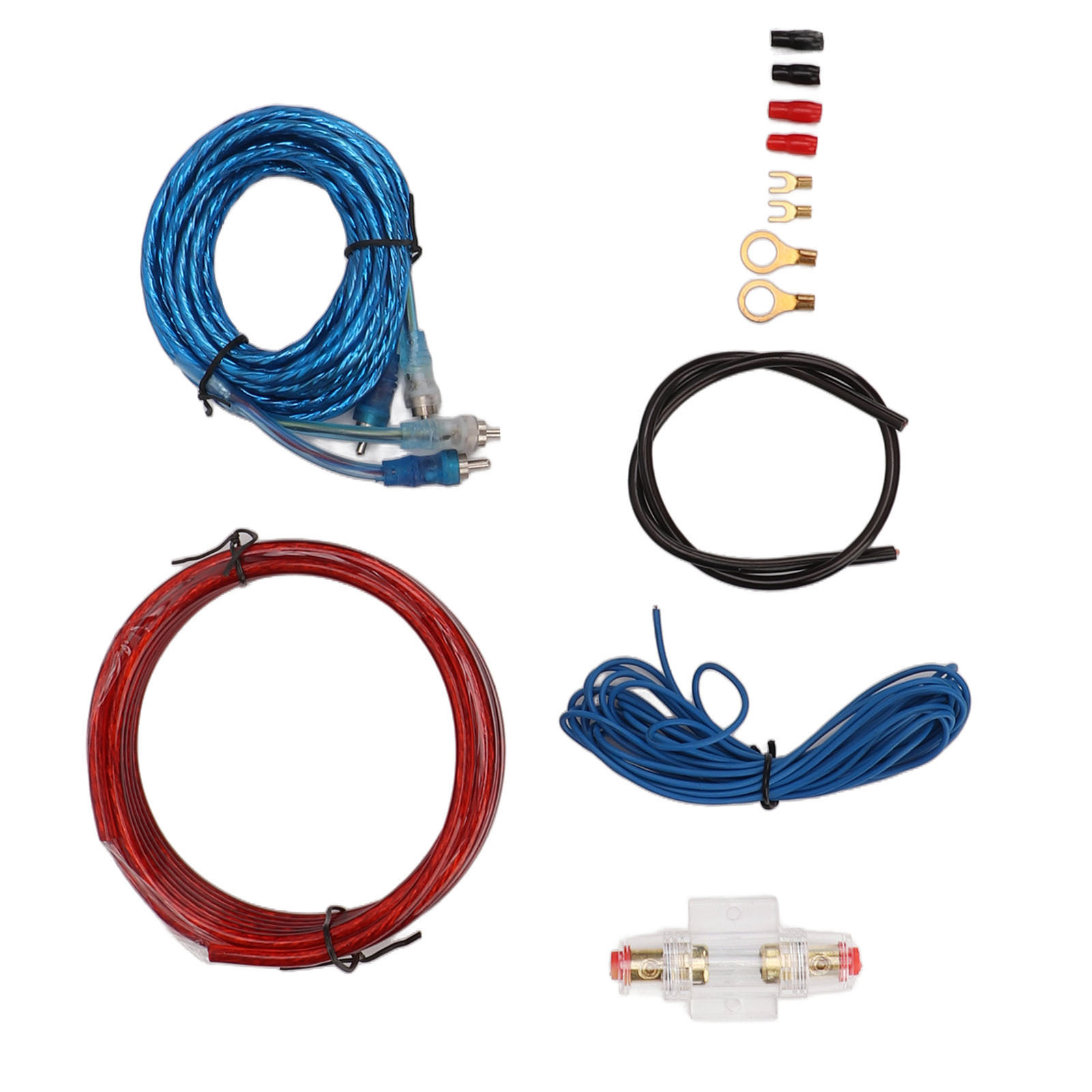 8 Gauge Car Amplifier Wiring Kit With Amp Power Cable Audio Line For ...