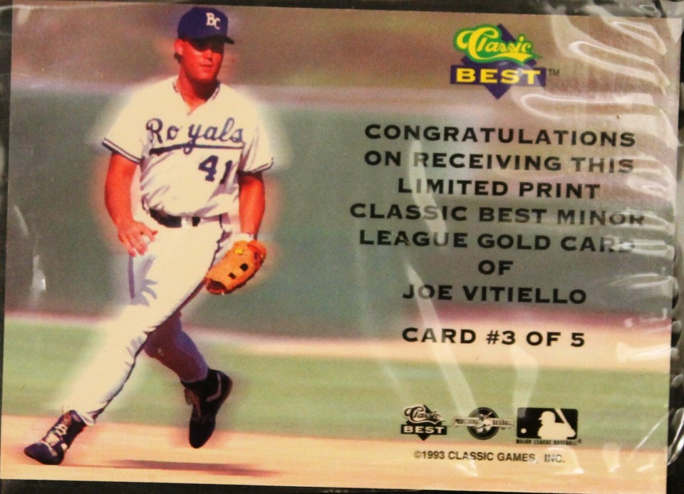 1993 Classic Best JOE VITIELLO Limited Print Minor League Gold #3 ...