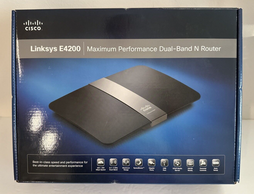 Linksys E4200 750 Mbps 4-Port Gb Wireless Max Performance Dual-Band N ...