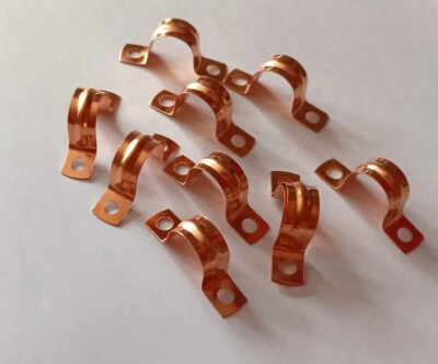Copper Saddle Clips 15mm Copper Pipe Bracket Pipe Fixing Wall Clip Pack ...