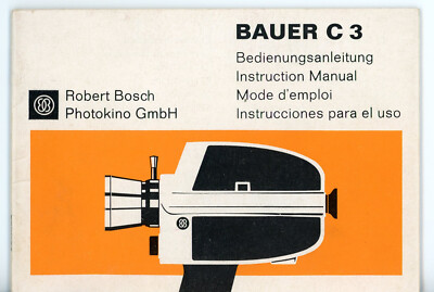 Bedienungsanleitung BAUER C3 Filmkamera User Manual Anleitung (Y6080 ...