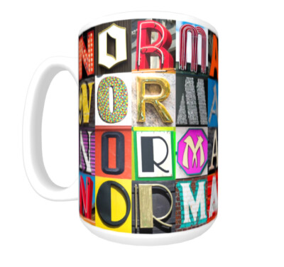 NORMA Coffee Mug / Cup featuring the name in photos of sign letters | eBay