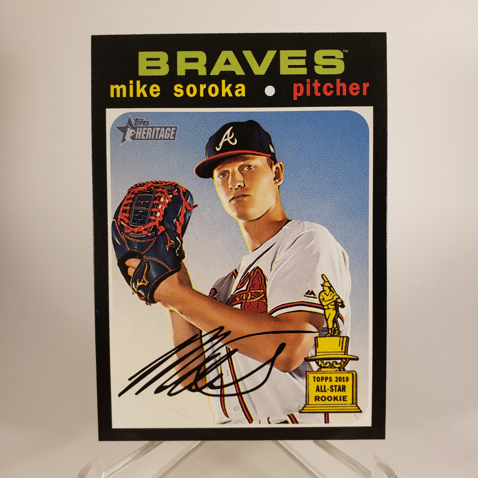 Mike Soroka 2020 Topps Heritage #245 All-Star Rookie Trophy Atlanta ...
