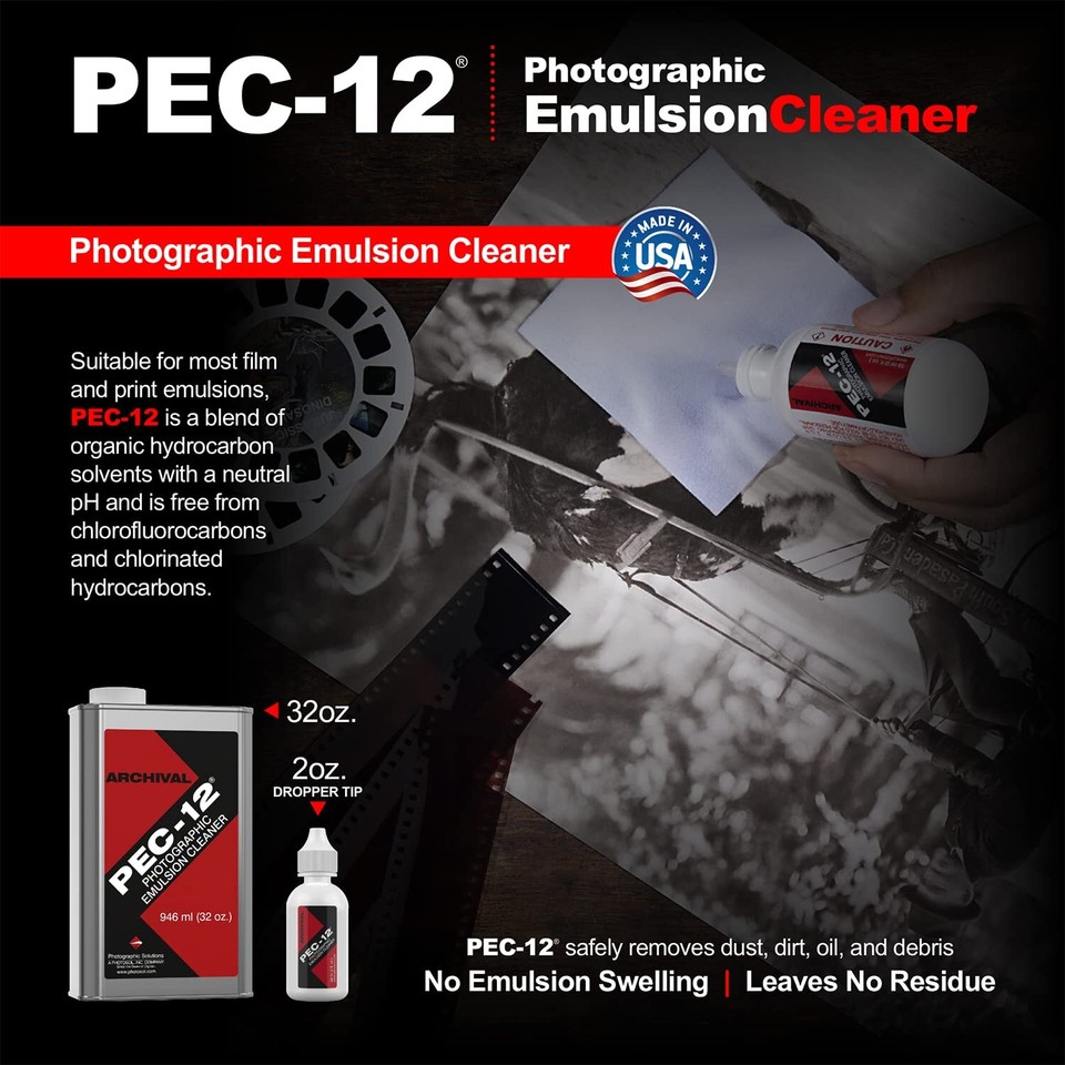 2 Fl Oz PEC 12 Photographic Emulsion Cleaner for Film Prints Art Safe ...